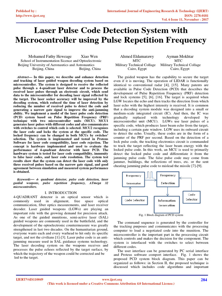Laser Code Jamming | PDF | Analog To Digital Converter | Microcontroller