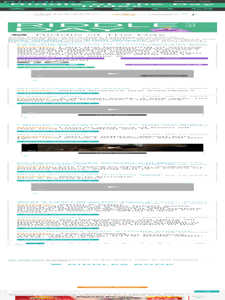 Riddle of The Day Index | PDF
