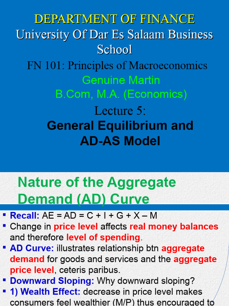 5 - General Equilibrium and AD-As Model | PDF | Economic Equilibrium ...