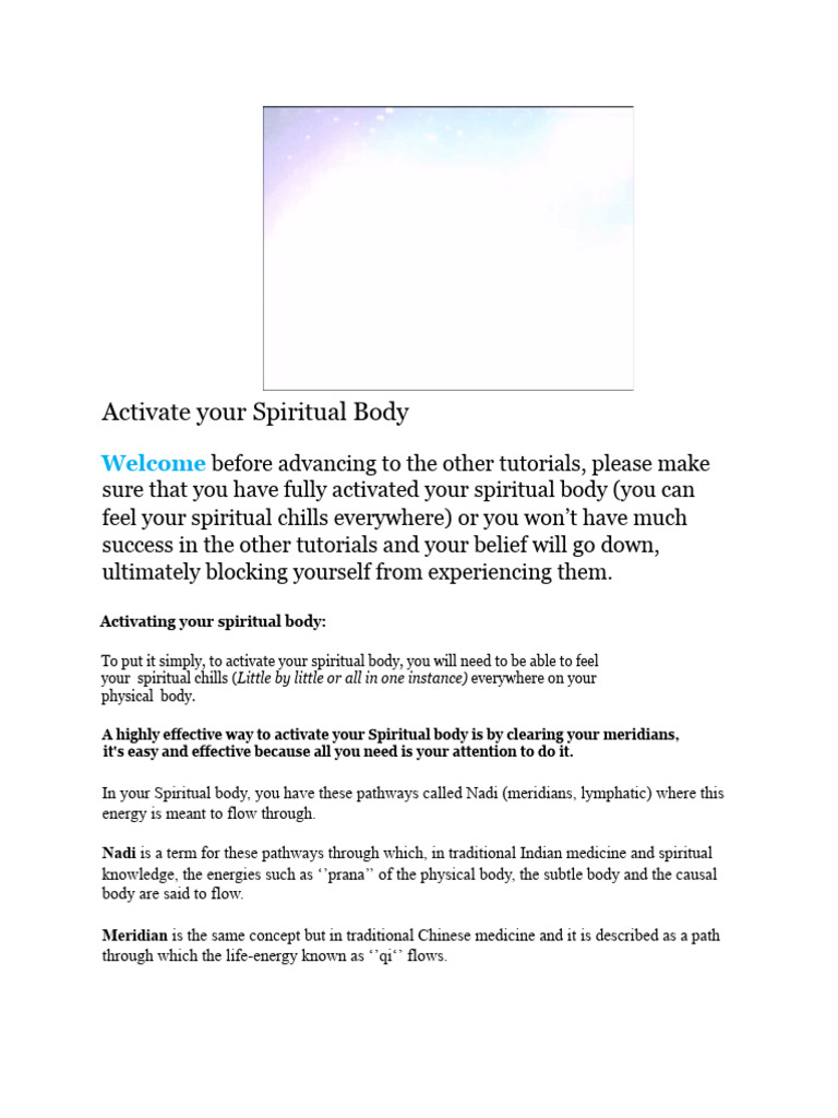 Activating Your Spiritual Body Guide | PDF | Qi | Prana