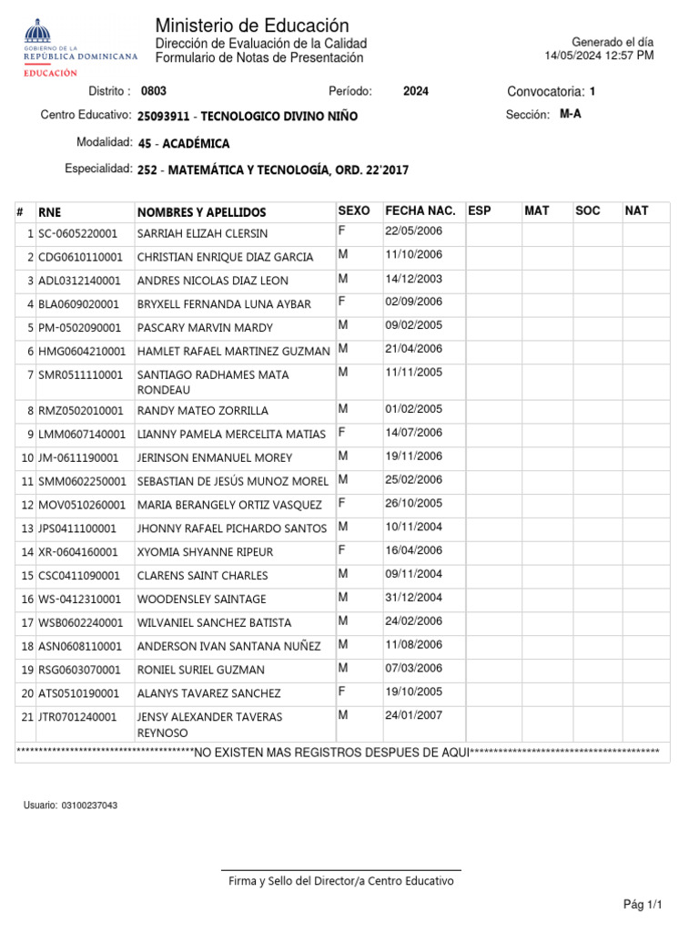 Formulario (9) | PDF