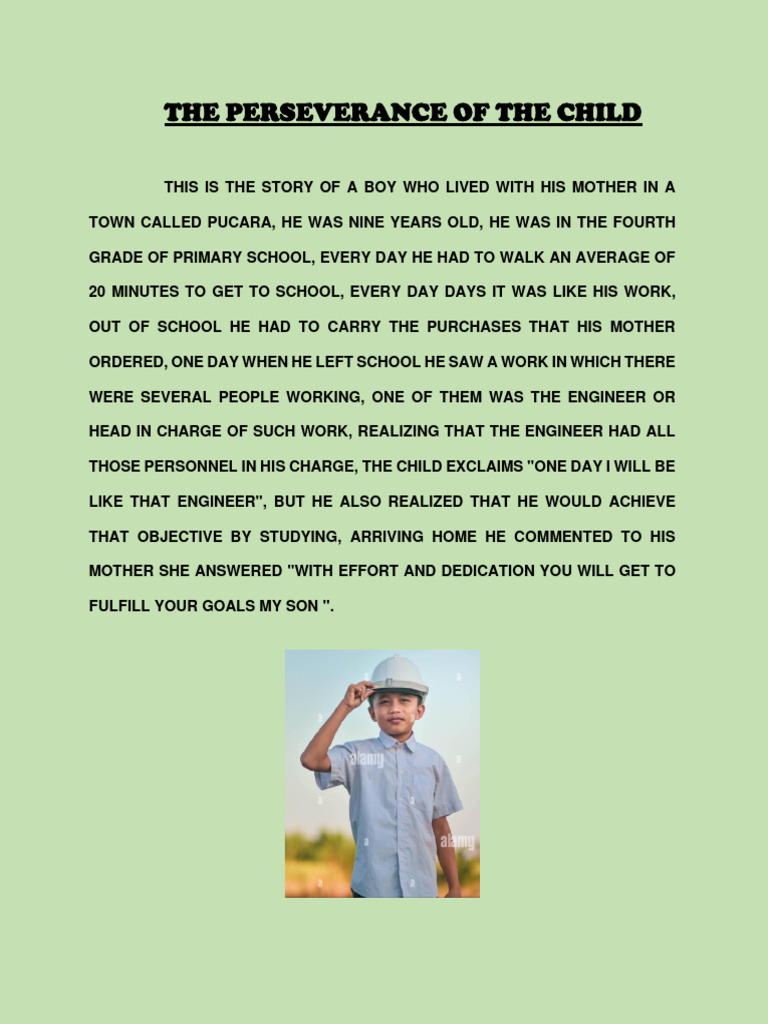 The Perseverance of the Child | PDF