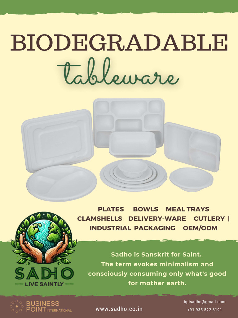 Eco-Friendly Tableware by Sadho | PDF | Tableware | Cutlery
