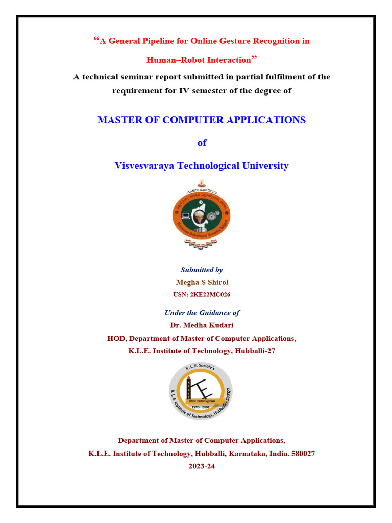 Technical Seminar Report Front Pages | PDF | Technology & Engineering