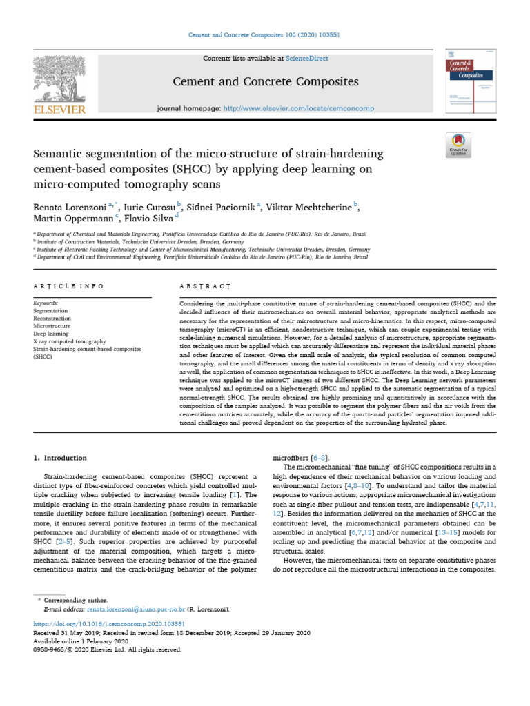 Cement and Concrete Composites | PDF | Image Segmentation | Deep Learning
