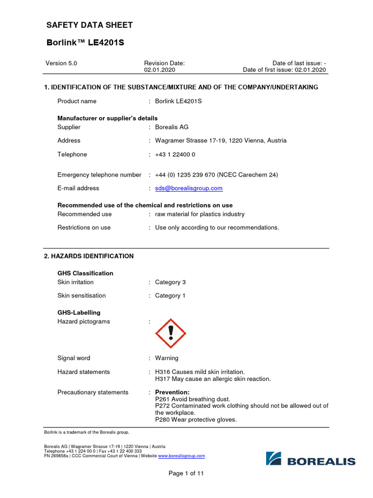 Le4201s MSDS Ru en V5 SDS Ru 48633 10052425 | PDF | Dangerous Goods ...