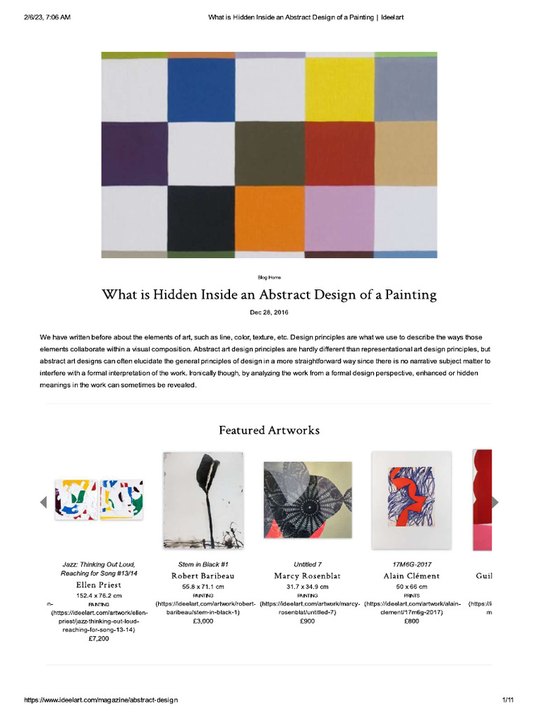 Principles of Abstract Art | PDF