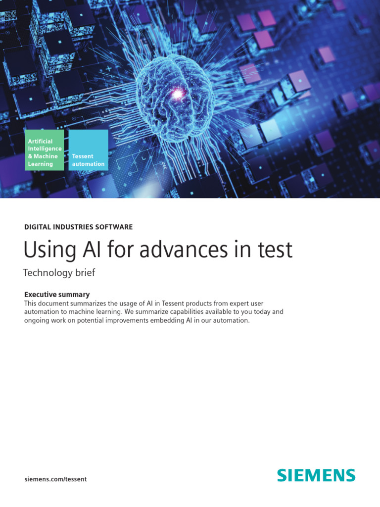 Siemens SW Using AI For Advances | PDF | Artificial Intelligence ...