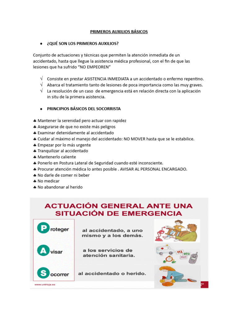 Temario RCP y Primeroa Auxilios | PDF | Reanimación cardiopulmonar | Primeros auxilios