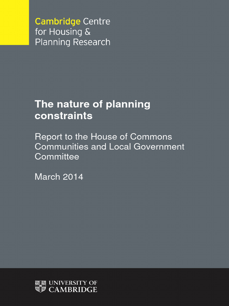 Report On Nature of Planning Constraints v3 0 | PDF | Data | Policy