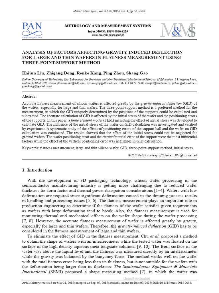 小论文 - Analysis Of Factors Affecting Gravity-Induced Deflection For ...