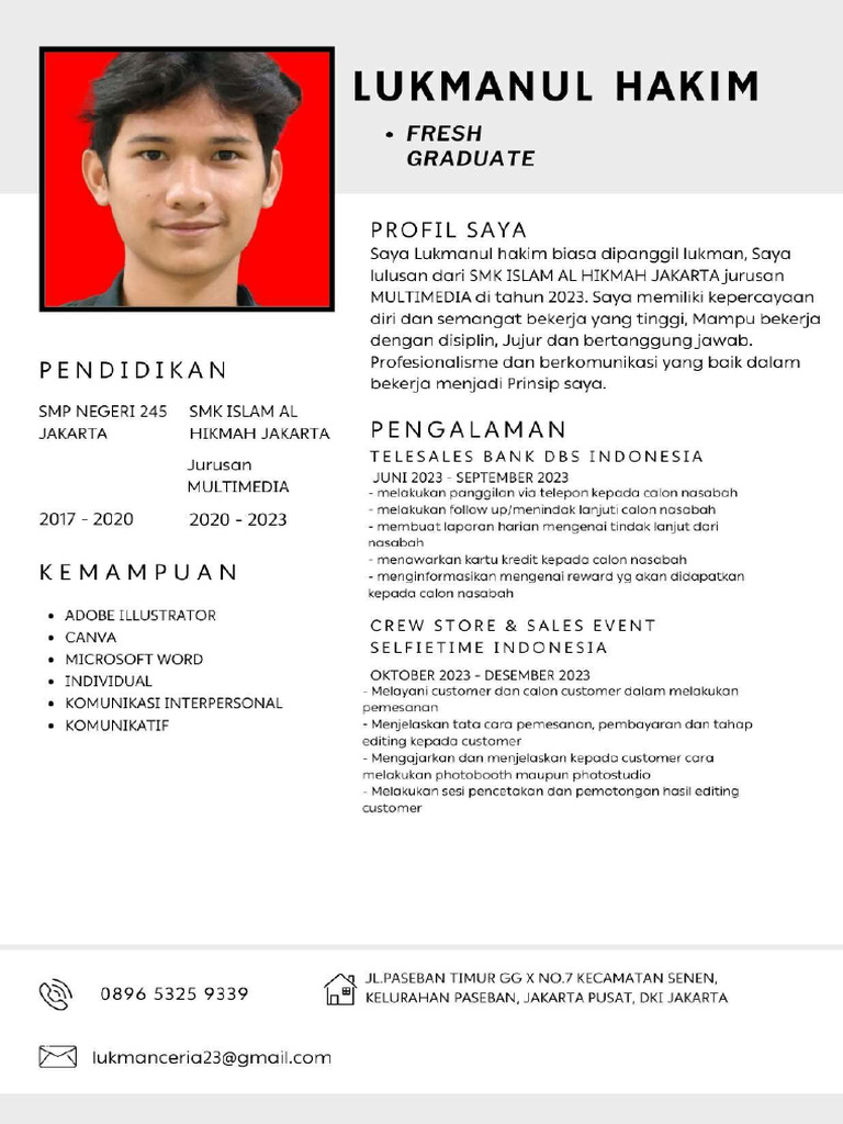 Lukmanul Hakim Cv | PDF
