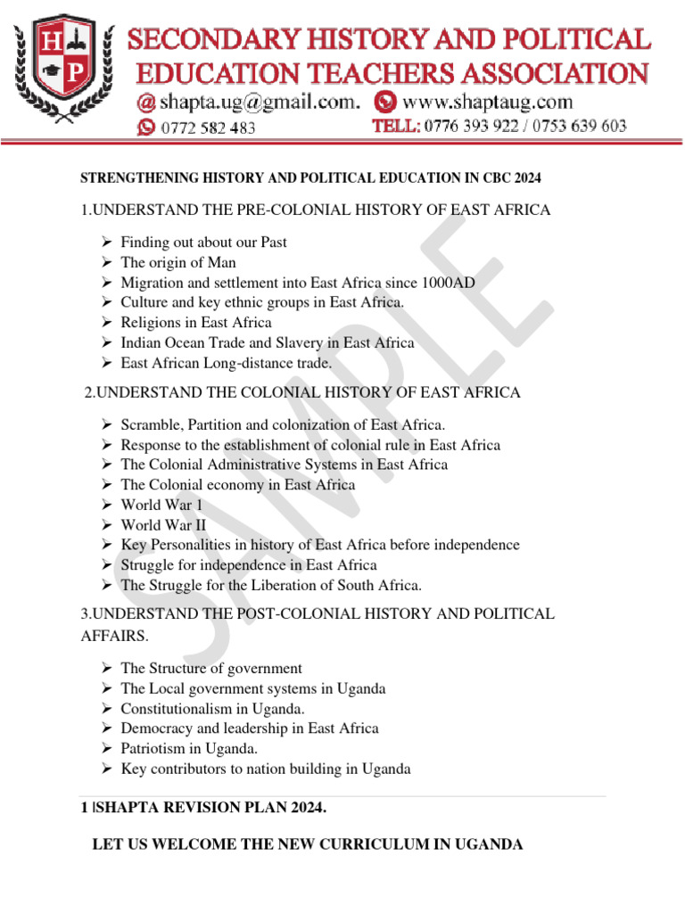 Shapta History and Political Education Scoring Rubric 2024-1 | Download ...
