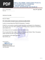 Wakata Mock Circular 2025 | PDF