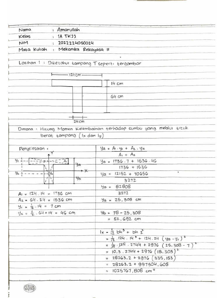 Latihan kelas 1-Amarullah | PDF