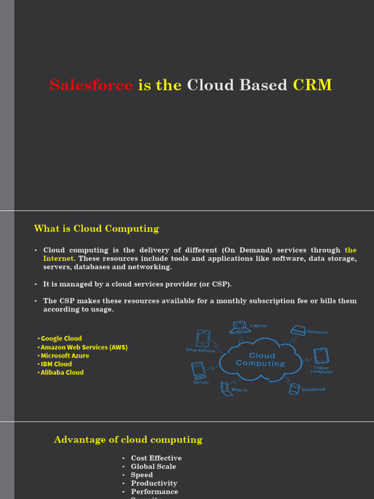 Basic of Salesforce | PDF | Cloud Computing | Software As A Service