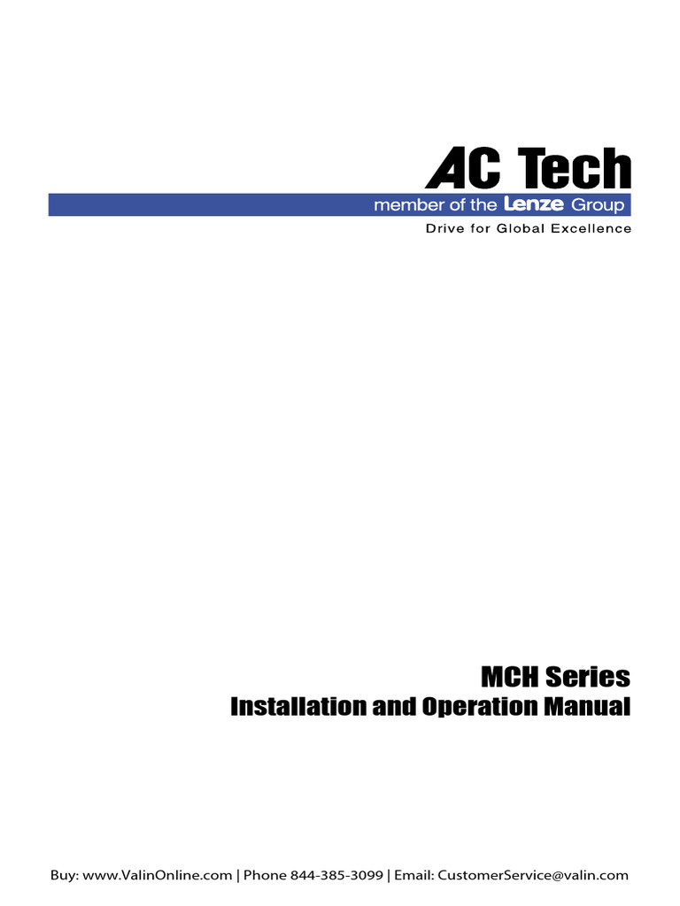 Ac Tech Mch Drives Installation Operation Manual | PDF | Electric Motor ...