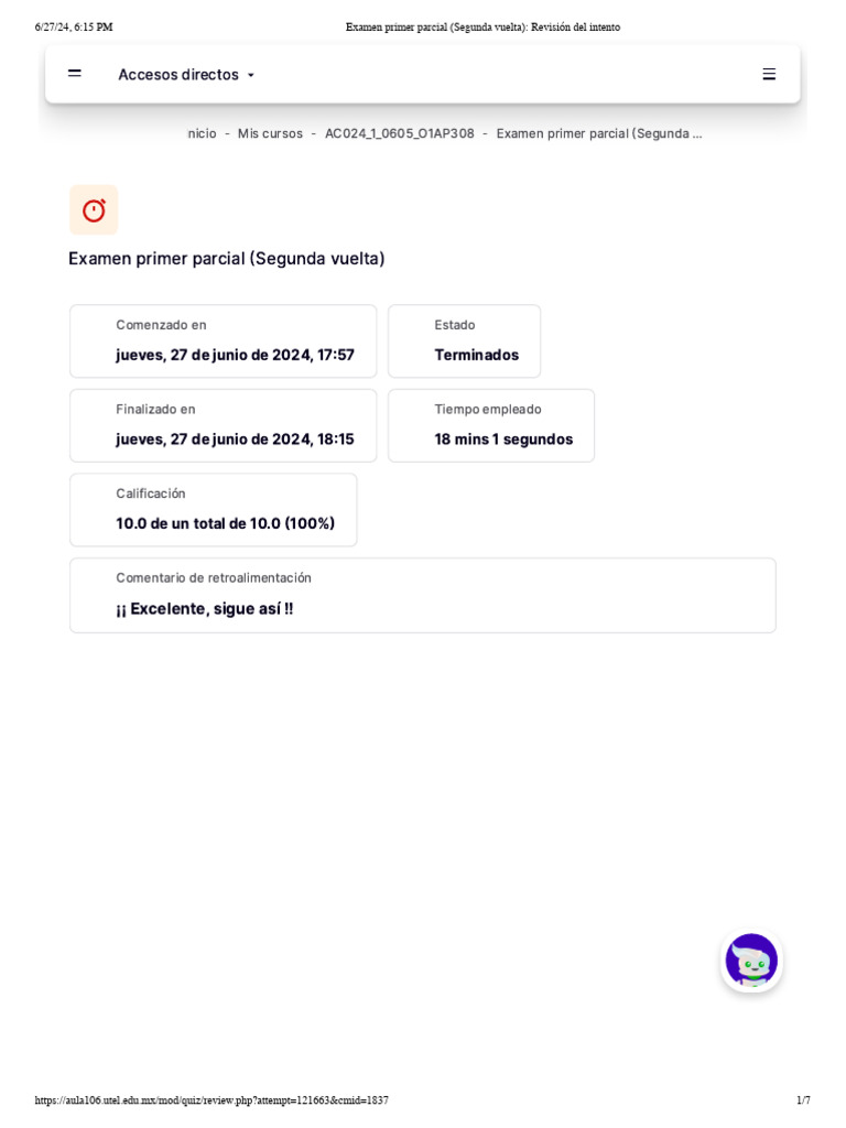 Examen Primer Parcial (Segunda Vuelta) - Revisión Del Intento 2 | PDF | Economias