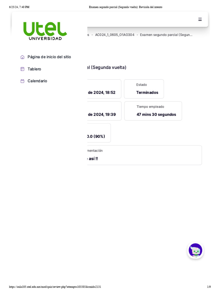 Examen Segundo Parcial (Segunda Vuelta) - Revisión Del Intento | PDF | Benchmarking | Business