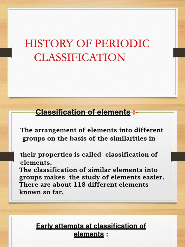 History of Periodic Table | PDF | Periodic Table | Chemical Elements