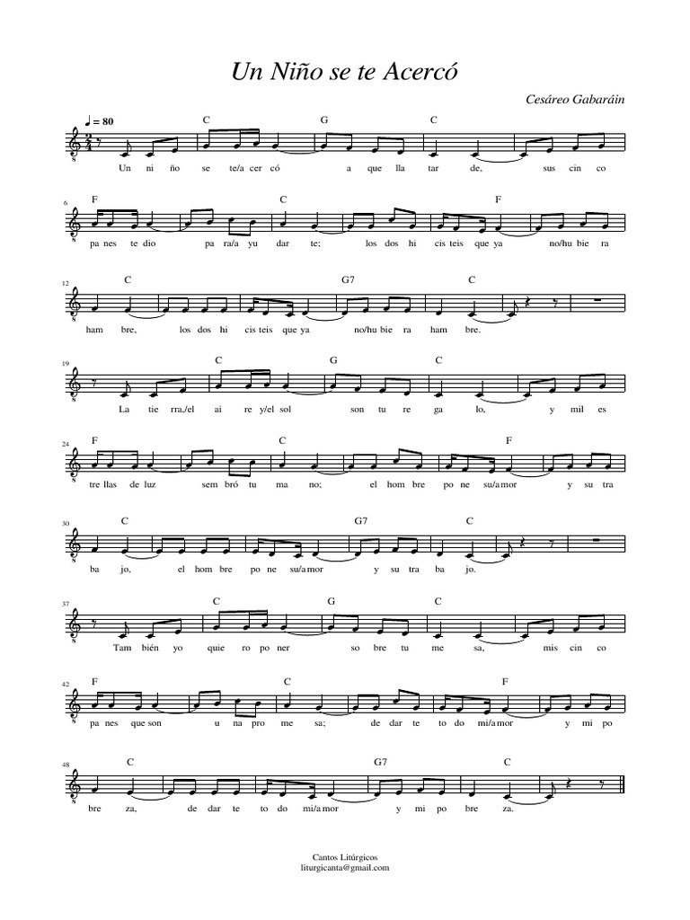 Un Niño Se Te Acercó | PDF