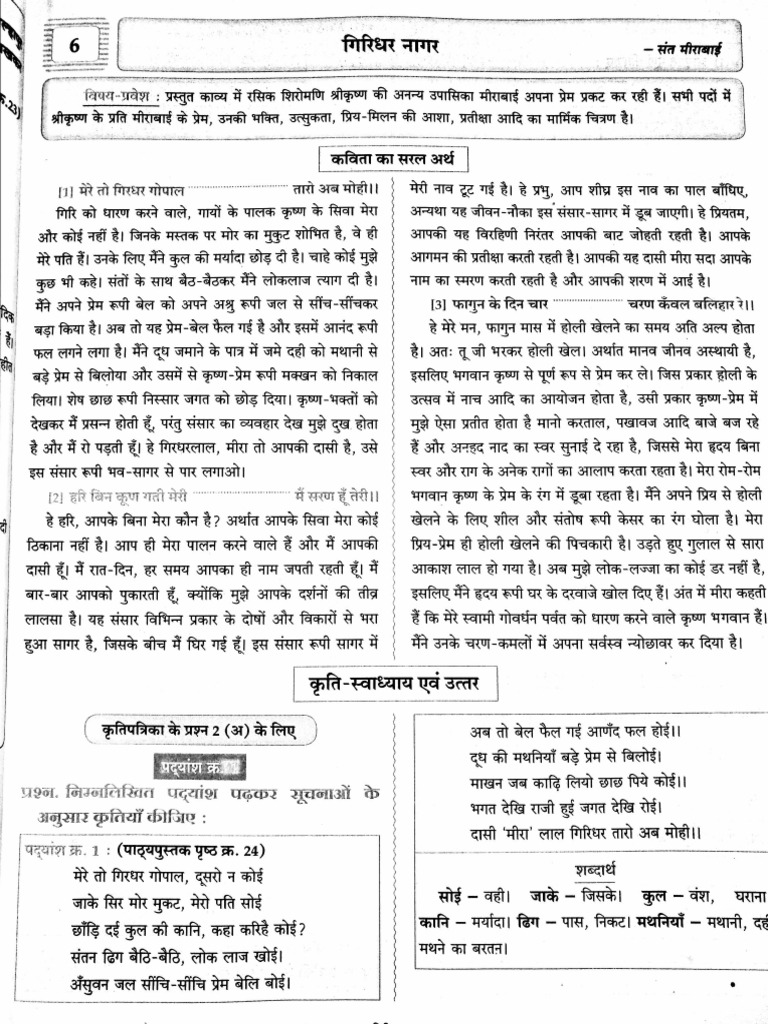 10th Hindi Lesson 6 | PDF