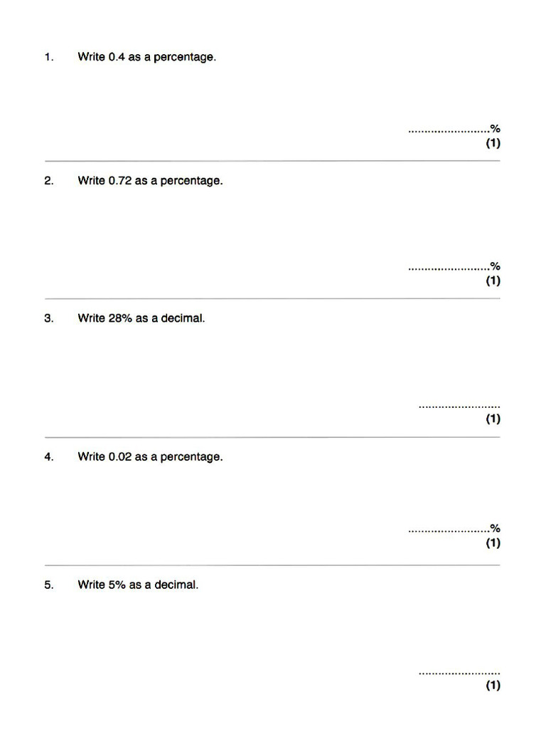 Revision Worksheet | PDF