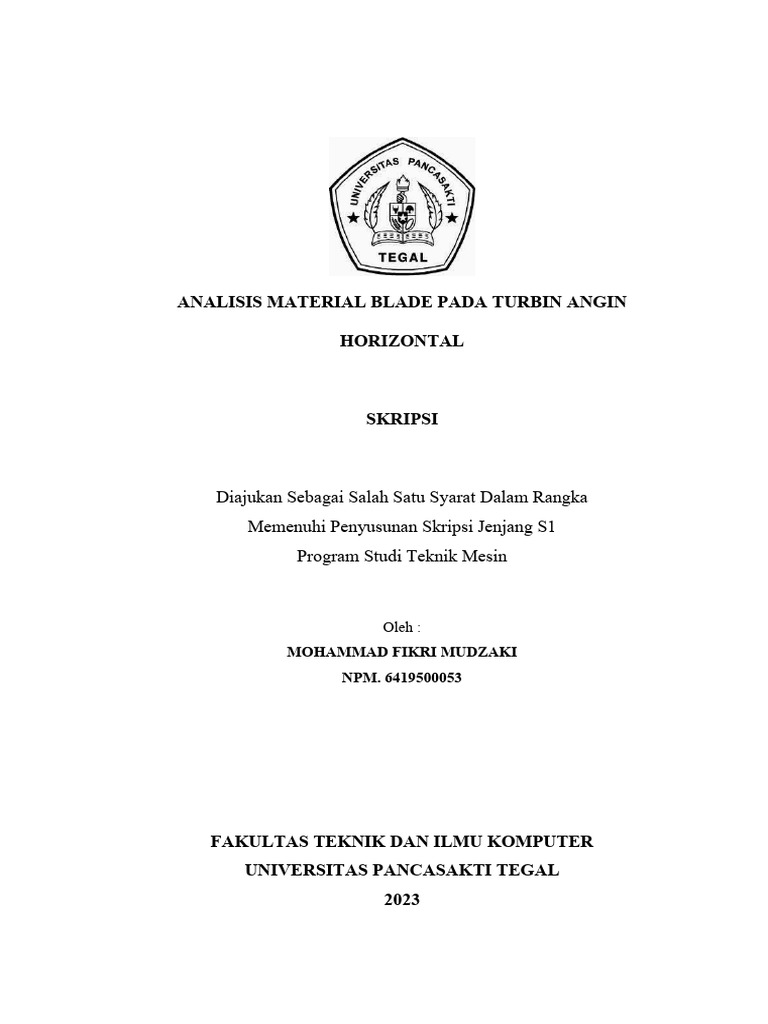 SKRIPSI (Cover-Bab 3) - 1 - Fikri Mudzaki | PDF