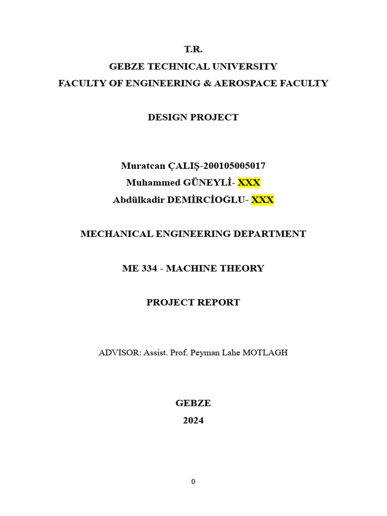 ADVISOR: Assist. Prof. Peyman Lahe MOTLAGH | PDF | Mechanical Engineering