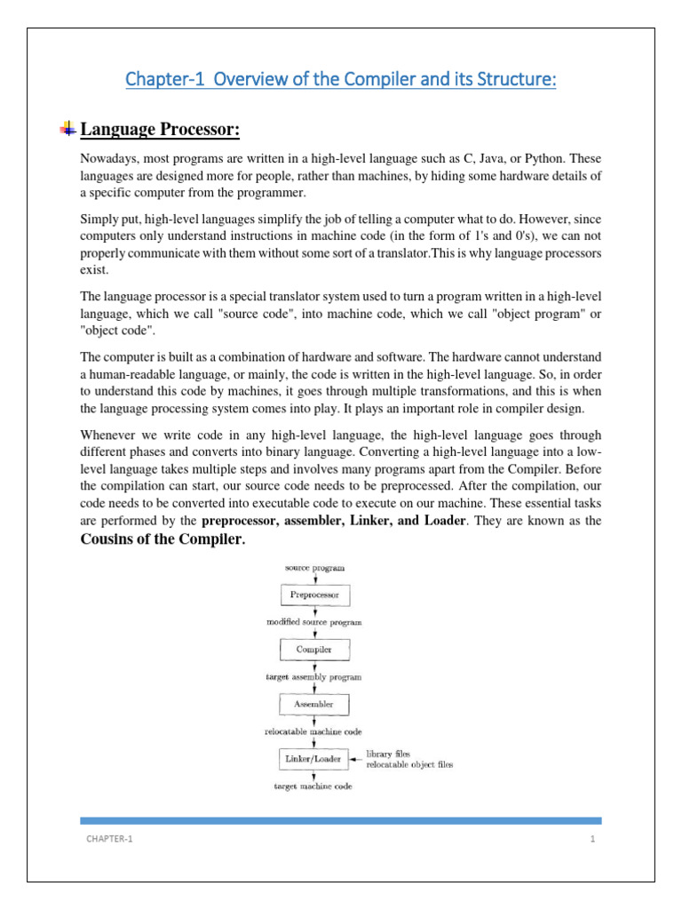 Chapter 1 Introduction | PDF | Parsing | Compiler