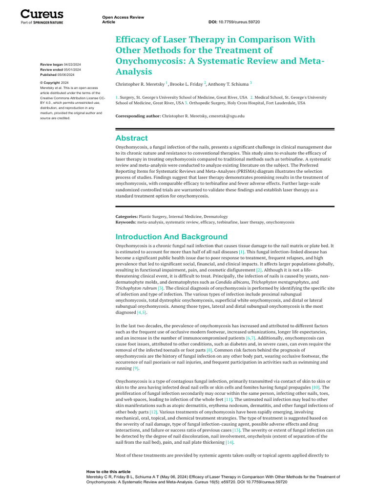 Efficacy of Laser Therapy in Comparison With Other Methods For The ...