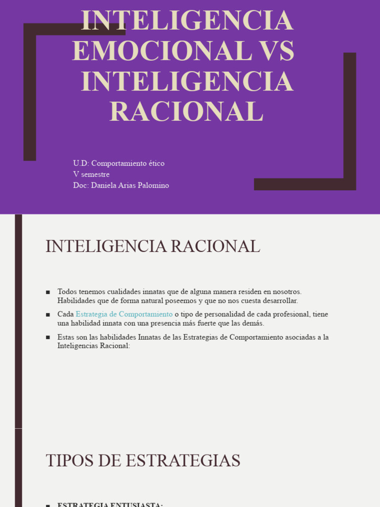 Inteligencia Emocional y Racional | PDF | Las emociones | Racionalidad