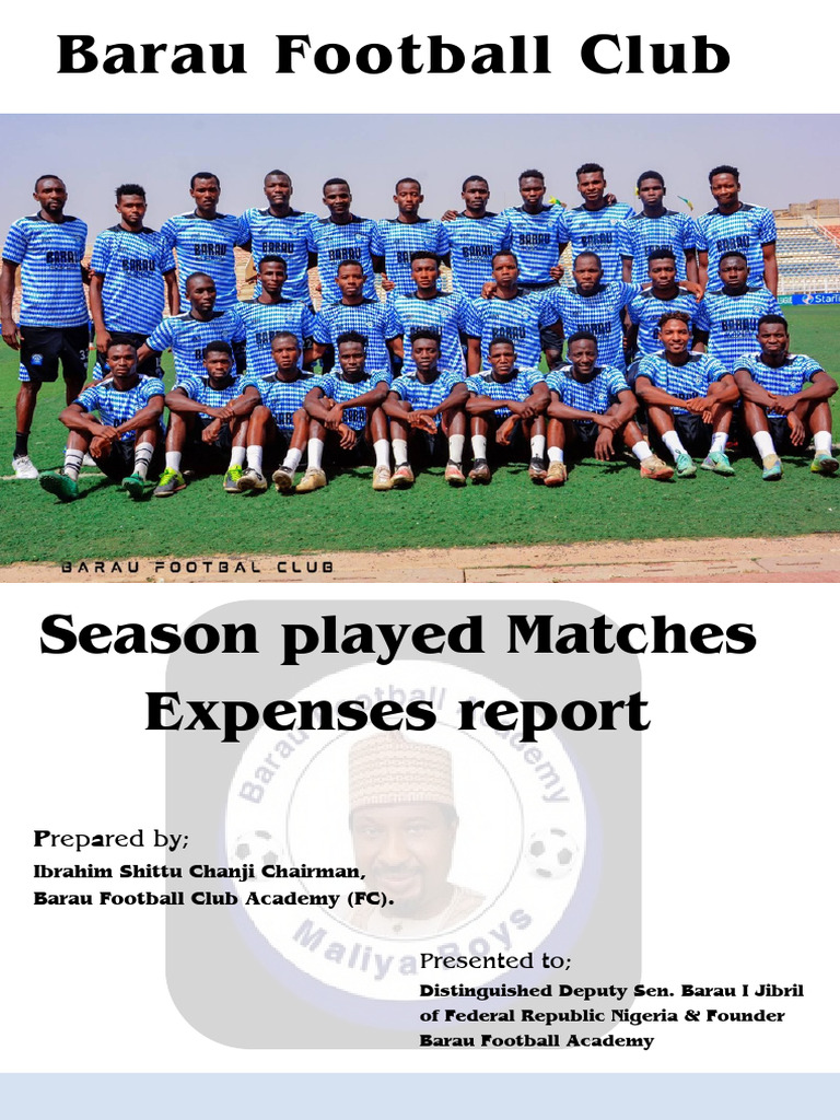 Barau Football Club - Season Matches Report - 2024 PDF | PDF ...