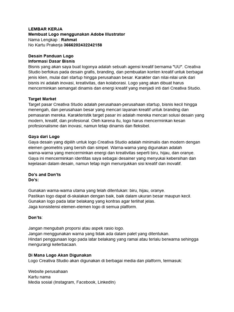 Membuat Logo Menggunakan Adobe Illustrator_- { Rahmat } | PDF Membuat Logo Menggunakan Adobe Illustrator_- { Rahmat } | PDF