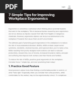 10 Principles of Ergonomics | PDF | Chair