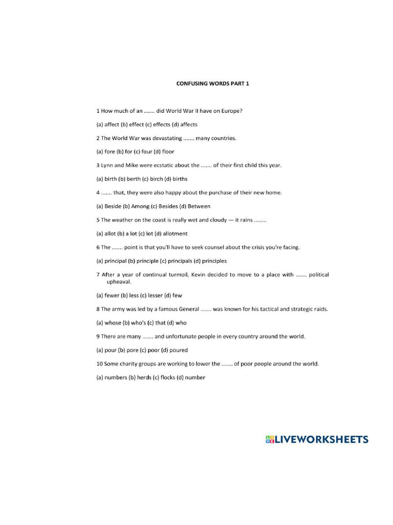 Confusing Words | PDF