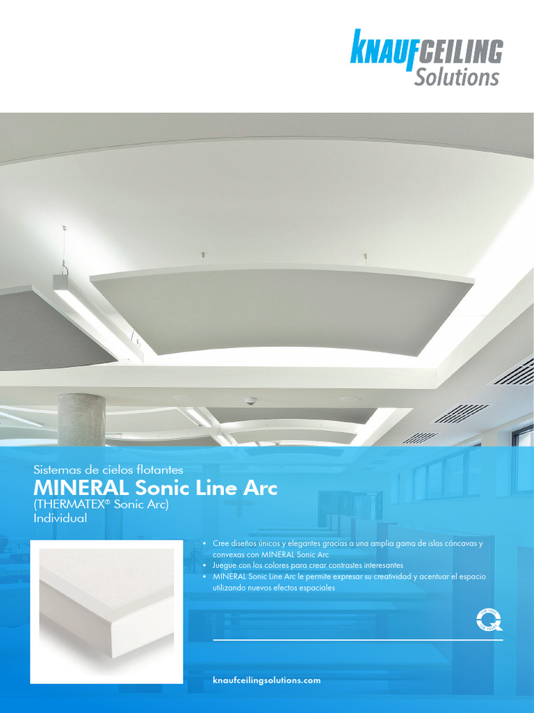 DS Knauf Ceiling Solutions MINERAL Sonic Line Arc LATAM ES | PDF ...