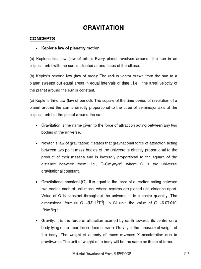 Phy 2 8 | PDF | Orbit | Gravity