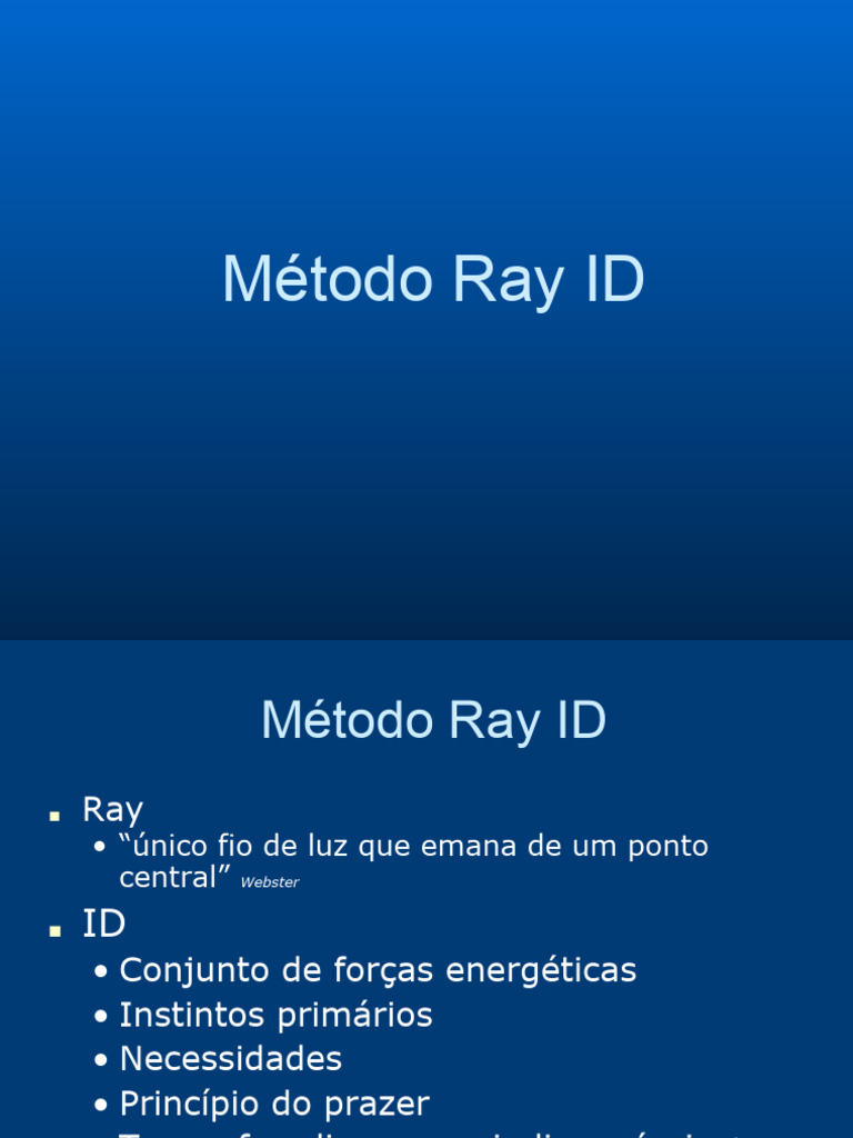 Método Ray ID | PDF | Emoções | Ciência cognitiva