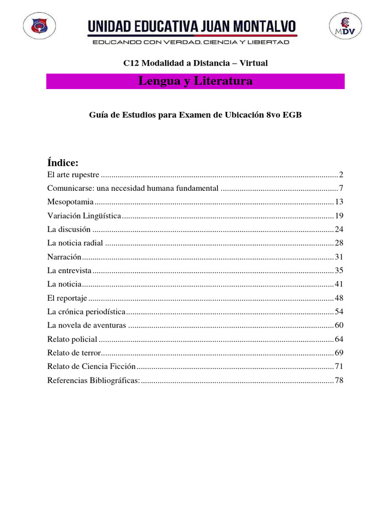 Guia-de-Estudios-C12-Lengua-y-Literatura-8vo-EGB | PDF | Mesopotamia | Escritura