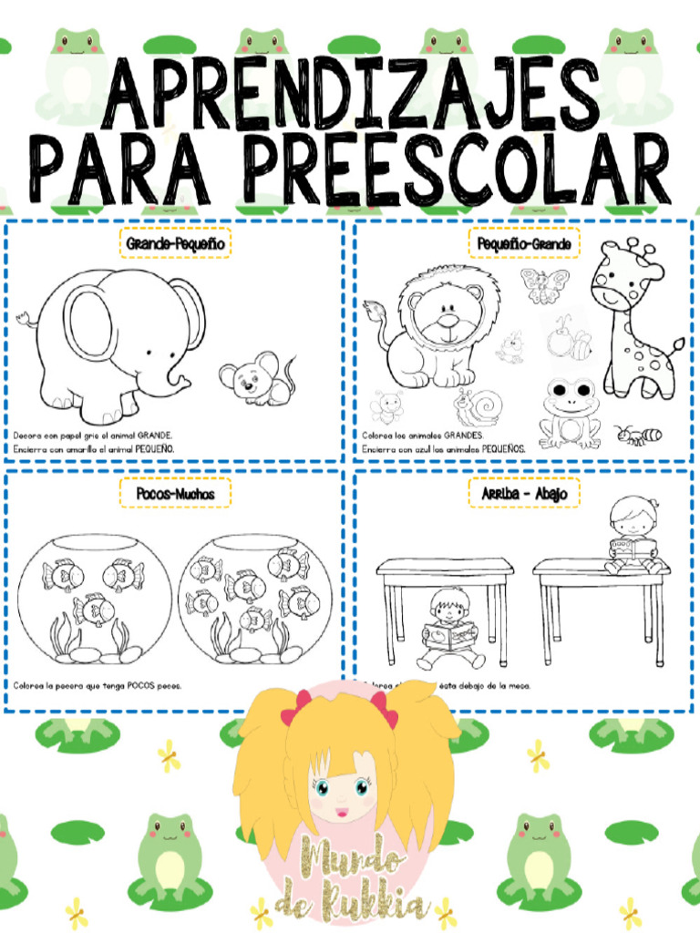 Actividades De Aprendizajes Para Preescolar Por Mundo De Rukkia 1 Pdf