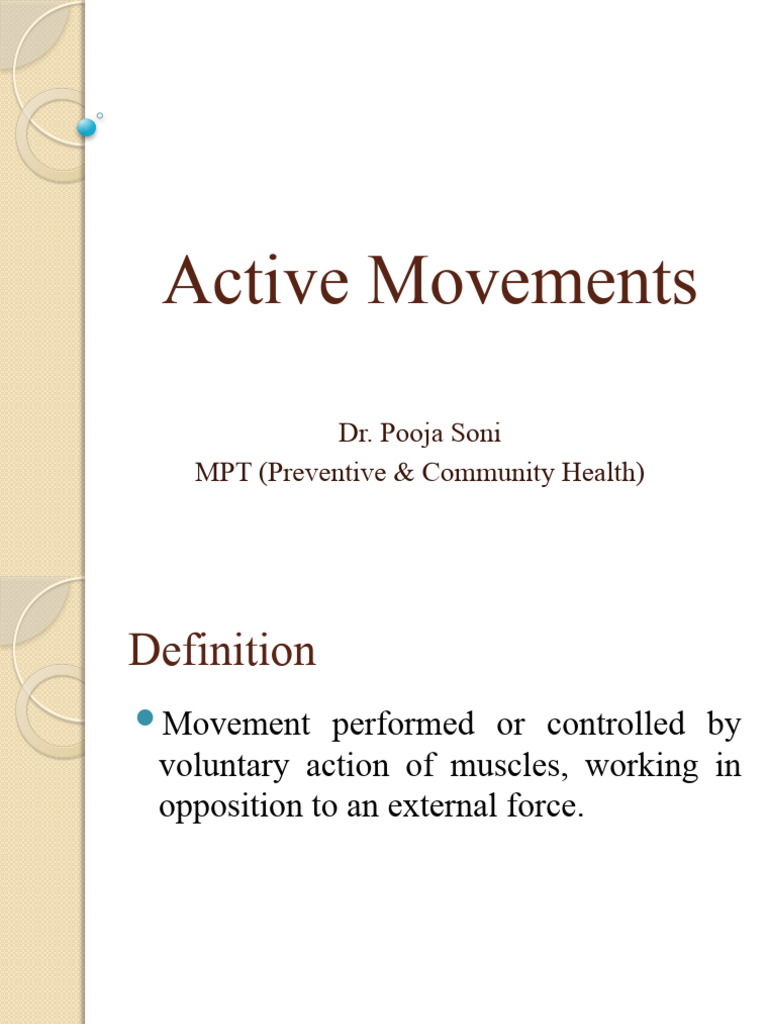 Active Movements | PDF | Skeletal Muscle | Force