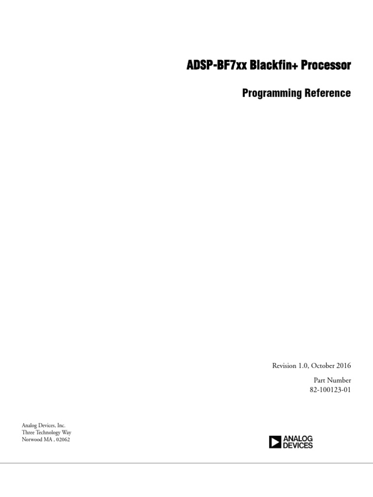 ADSP-BF70x Blackfin Programming Reference | PDF | Cpu Cache | Central Processing Unit