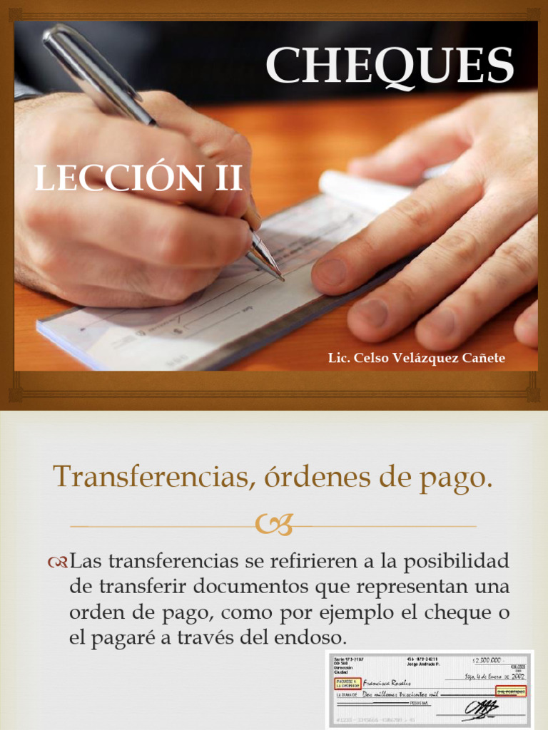 Lección II | PDF | Cheque | Bancos