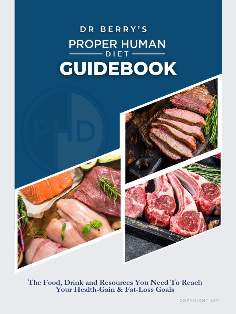 The Proper Human Diet Guidebook | PDF | Cheese | Fat