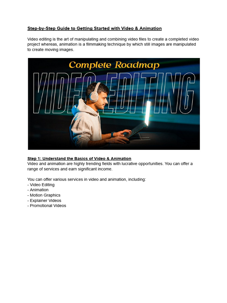 Beginners' Guide to Video & Animation | PDF | Animation | Editing