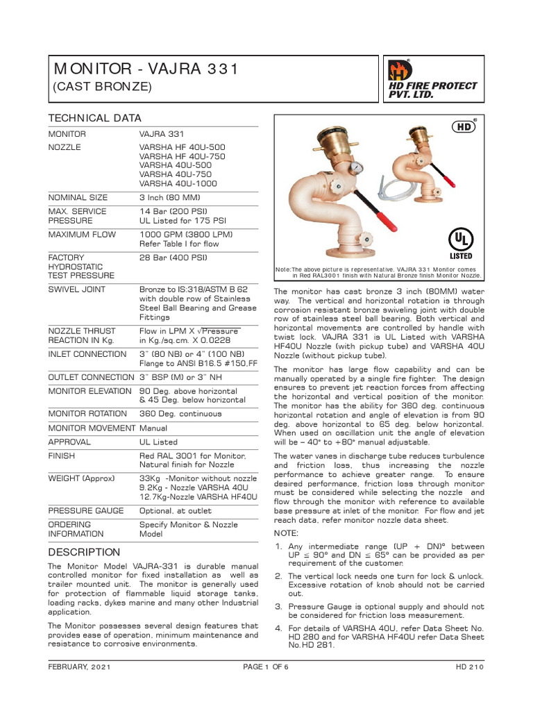 Monitor Tipo Cobra | PDF | Flow Measurement | Nozzle