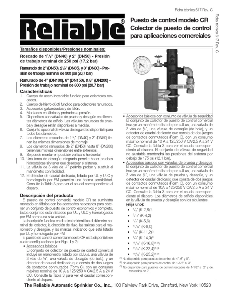 Riser Sistema Contra Incendios: Ficha Técnica | PDF | Sistema de ...