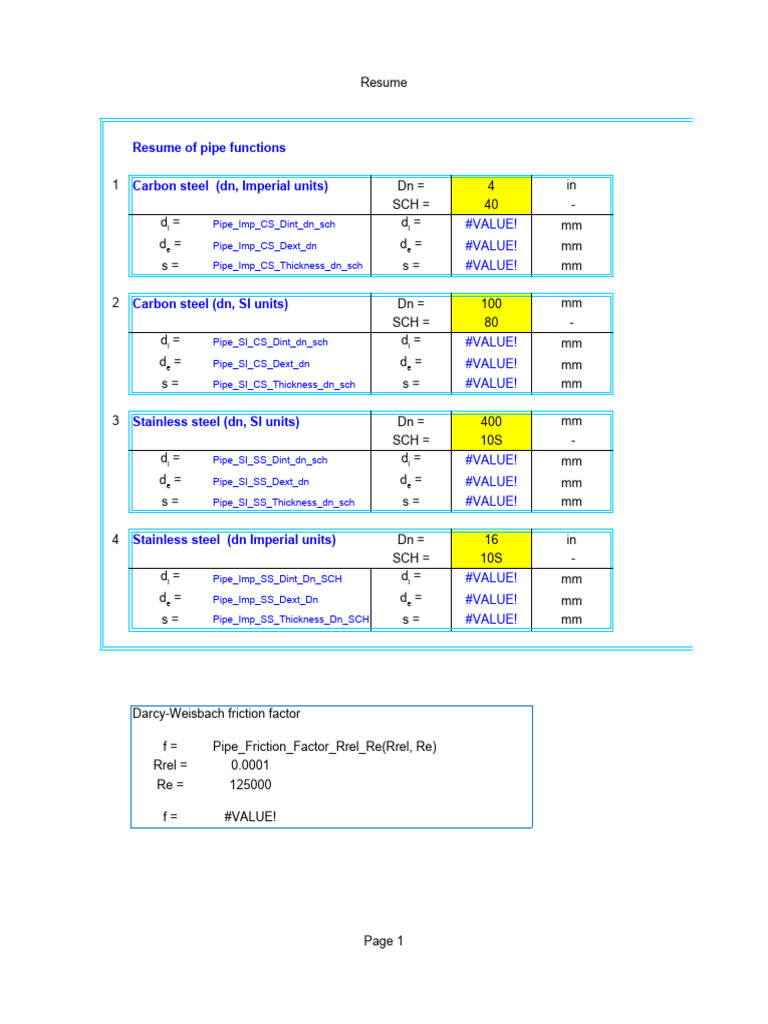 Pipe Dimensions CS SS HDPE100 HDPE80 | PDF | Pipe (Fluid Conveyance ...
