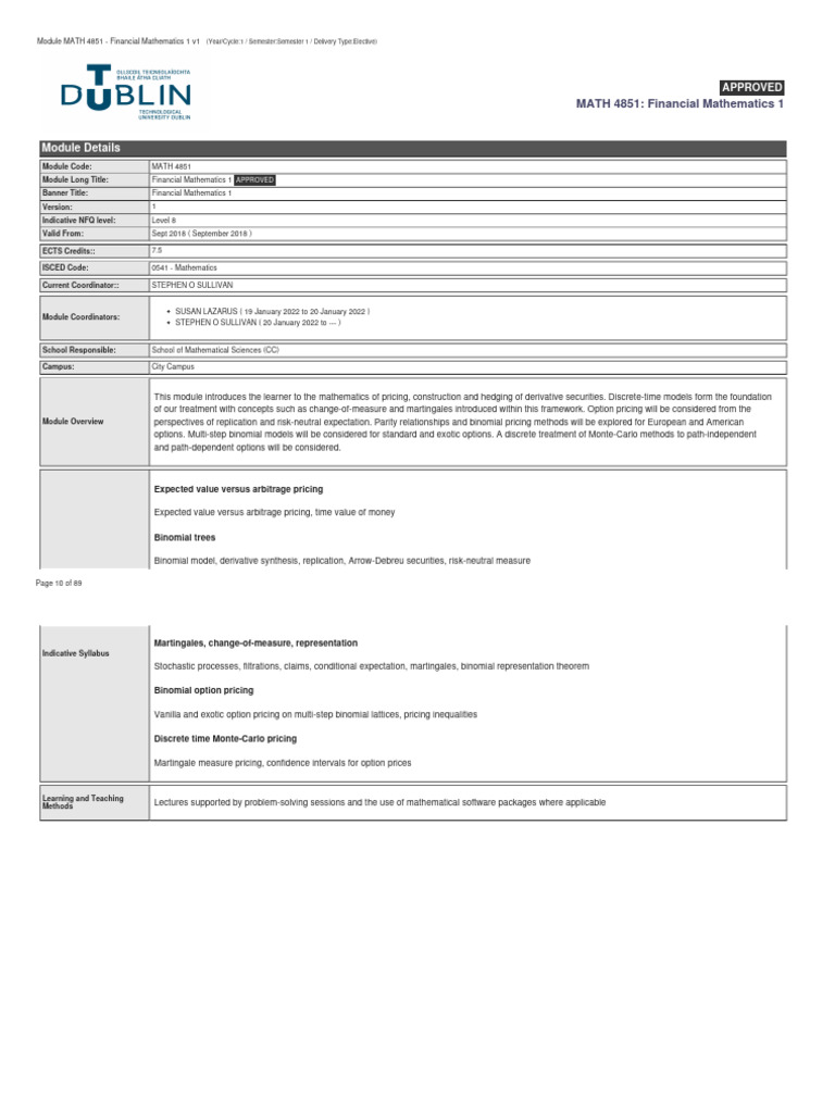 2023-TU080 Modules | PDF | Group (Mathematics) | Partial Differential Equation